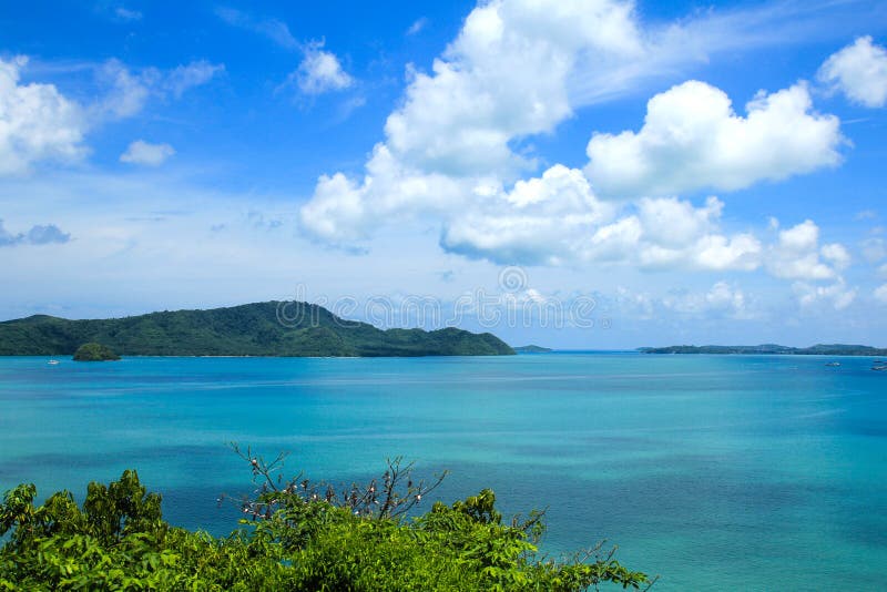 Phuket View Point To See Ocean View of Phuket Stock Photo - Image of ...