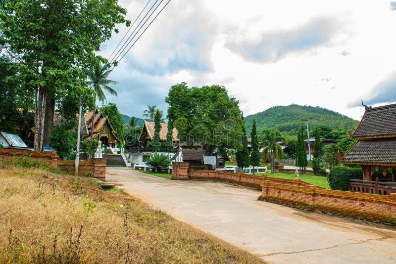 The Phuttha Eoen Temple in Mae Chaem District Stock Image - Image of ...