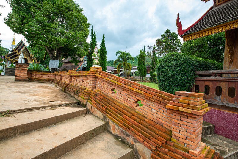 The Phuttha Eoen Temple in Mae Chaem District Stock Image - Image of ...