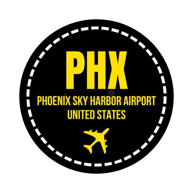PHX Phoenix airport symbol stock illustration. Illustration of symbol ...