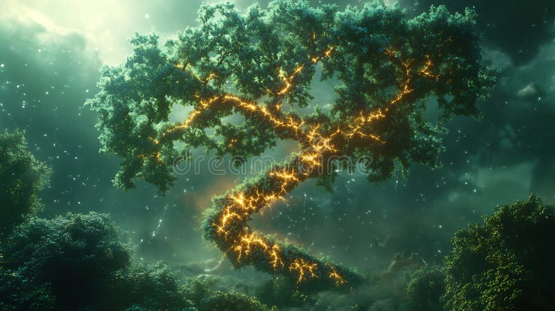 Phylogenetic Tree Built from Dna Sequences Illustrating Evolutionary ...