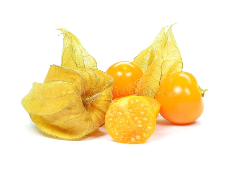 Physalis-Frucht-goldene Erdbeere Im Plastikkasten Stockbild - Bild von ...
