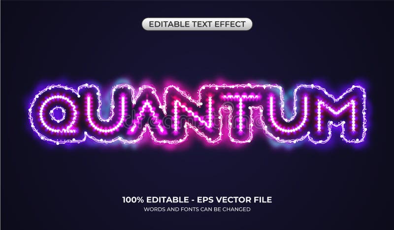 Physic Quantum Text Effect. Editable Electric Gamer Text Effect Stock Vector - Illustration of ...