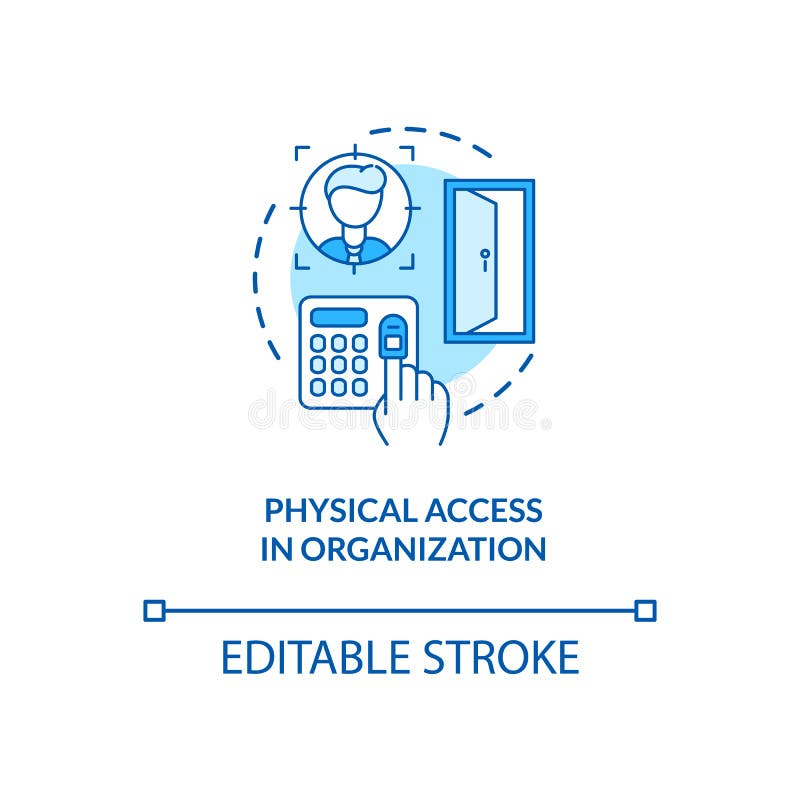Physical Access in Organization Concept Icon Stock Vector ...