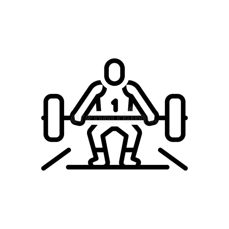 Black Line Icon for Physical Activity, Exercise and Workout Stock ...