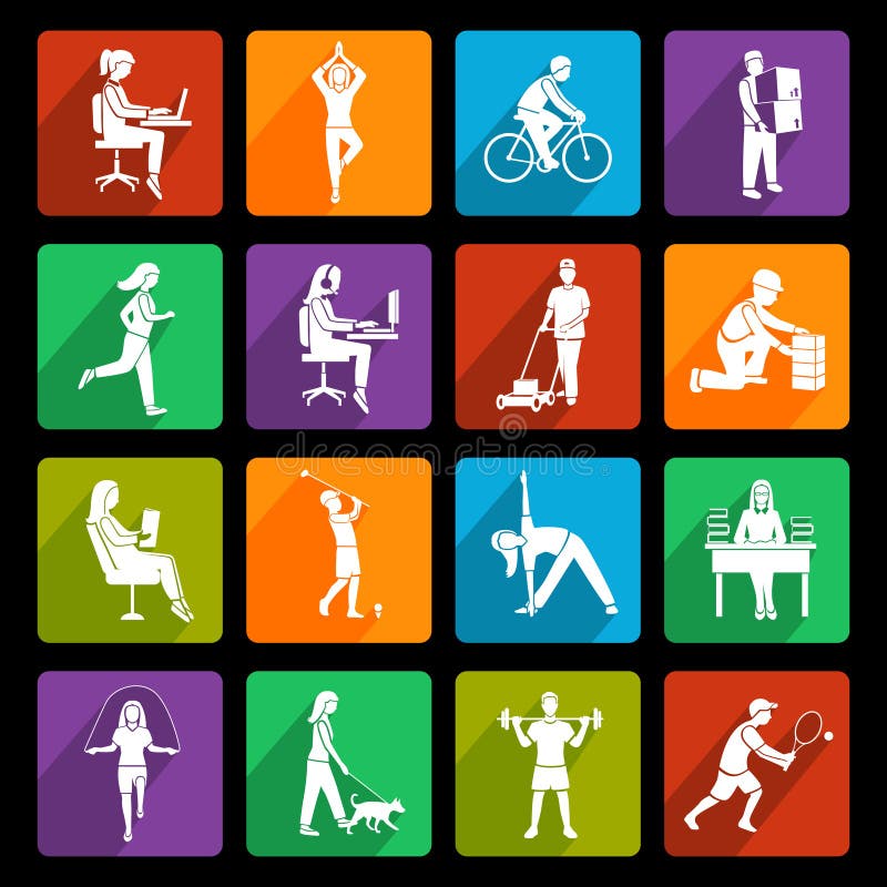 Physical activity icons stock vector. Illustration of reading - 44407692 Physical activity icons stock vector. Illustration of reading - 44407692