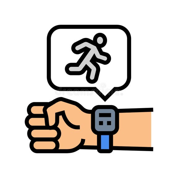 Physical Activity Tracker Color Icon Vector Illustration Stock ...