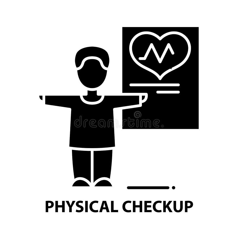 Physical Examination Icon, Black Vector Sign with Editable Strokes ...