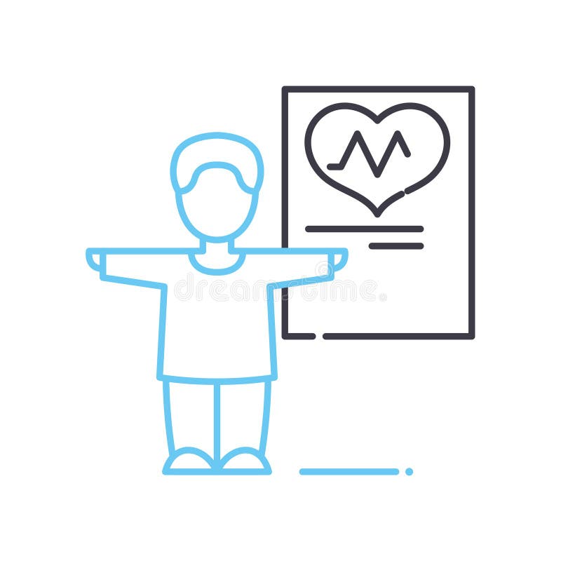 Physical Checkup Line Icon, Outline Symbol, Vector Illustration ... Physical Checkup Line Icon, Outline Symbol, Vector Illustration ...