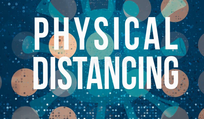 Physical Distancing Theme with Abstract Dots Background Stock ...