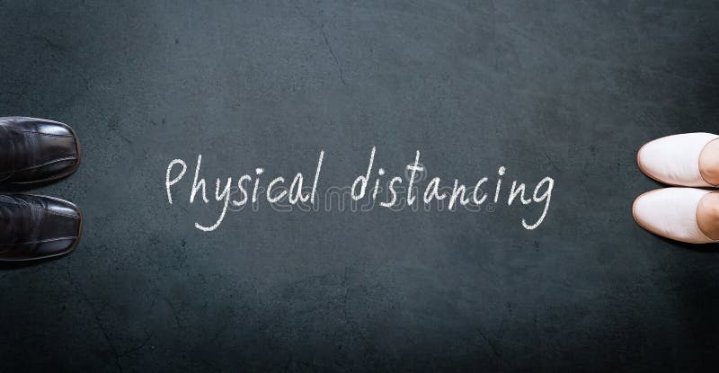 Physical Distancing. Two People Keep Spaced between Each Other for ...