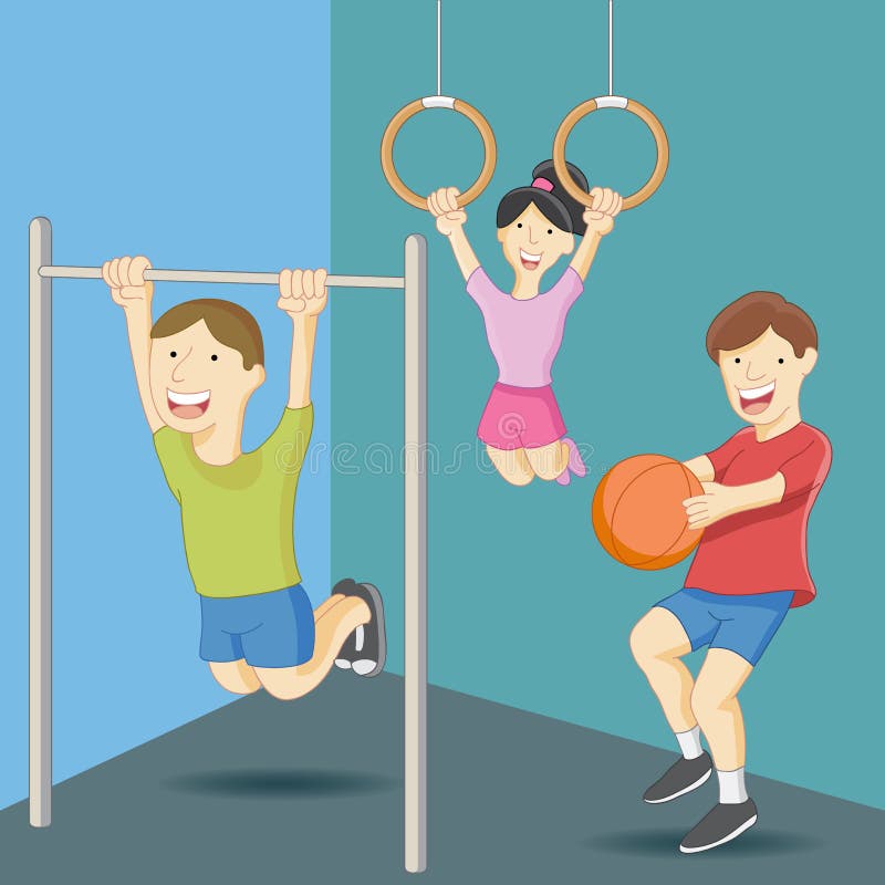 Physical Education Class stock vector. Illustration of people - 42949934