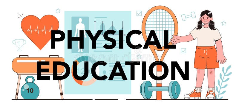 Physical Education Typographic Header. Physical Training and ...