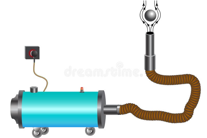 Physical Experiment Demonstrating Holding a Ball by Air Currents Stock ...