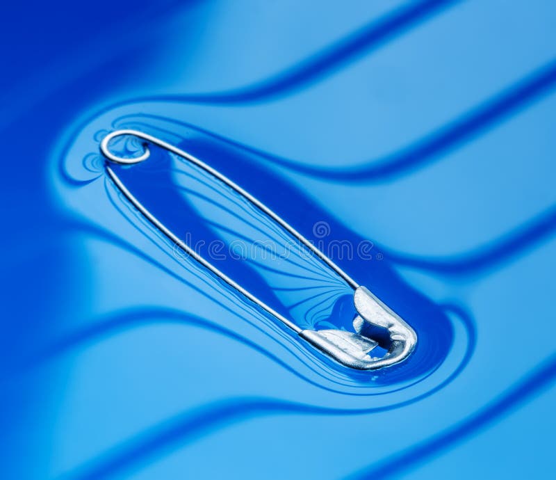 Physical Experiment - Pin Floating on Water Surface Stock Photo - Image ...