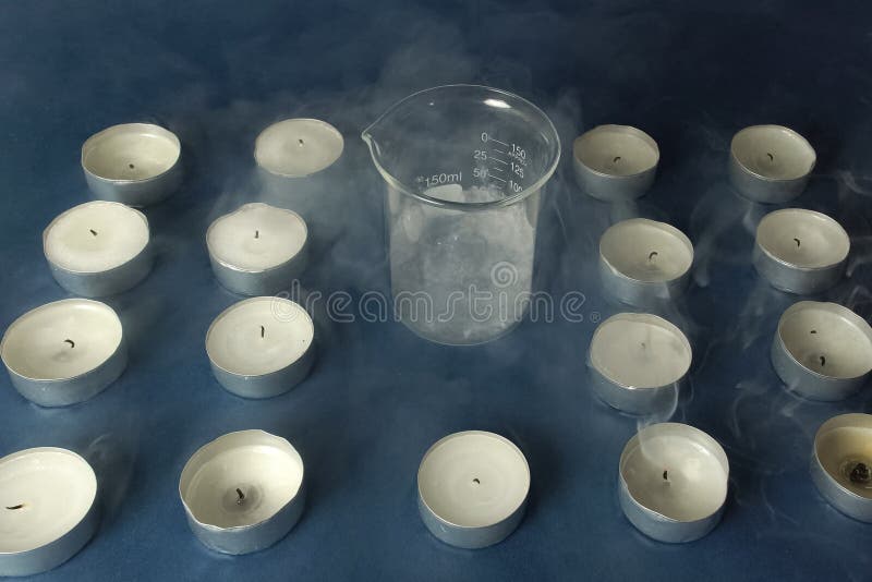 Physical Experiments with Liquid Nitrogen Stock Photo - Image of ...