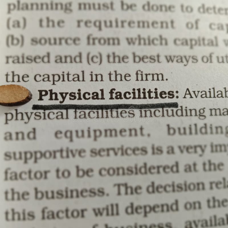 Physical Facilities Words Displaying on Underline Text Pattern Stock ...