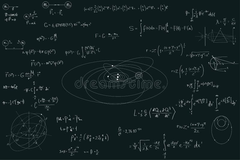 Physical Formulas. Mathematics and Physics, Scientific Concepts Stock ... Physical Formulas. Mathematics and Physics, Scientific Concepts Stock ...