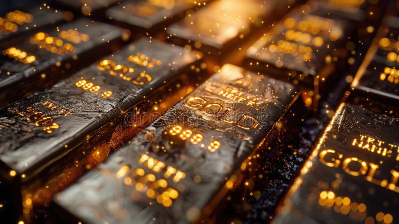 Physical Gold and Digital Currency Screens Symbolizing the Blend of Old ...