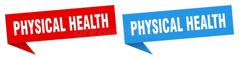 Physical Health Banner. Physical Health Speech Bubble Label Set Stock ...