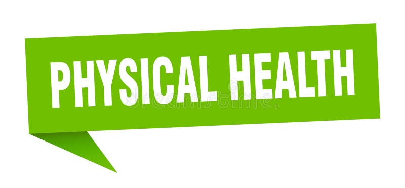 Physical Health Banner. Physical Health Speech Bubble Stock Vector ...