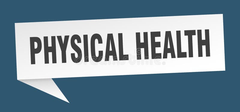Physical Health Banner. Physical Health Speech Bubble Stock Vector ...