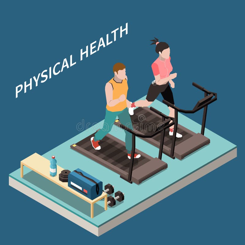 Physical Health Development Composition Stock Vector - Illustration of ...