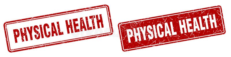 Physical Health Stamp Set. Physical Health Square Grunge Sign Stock ...