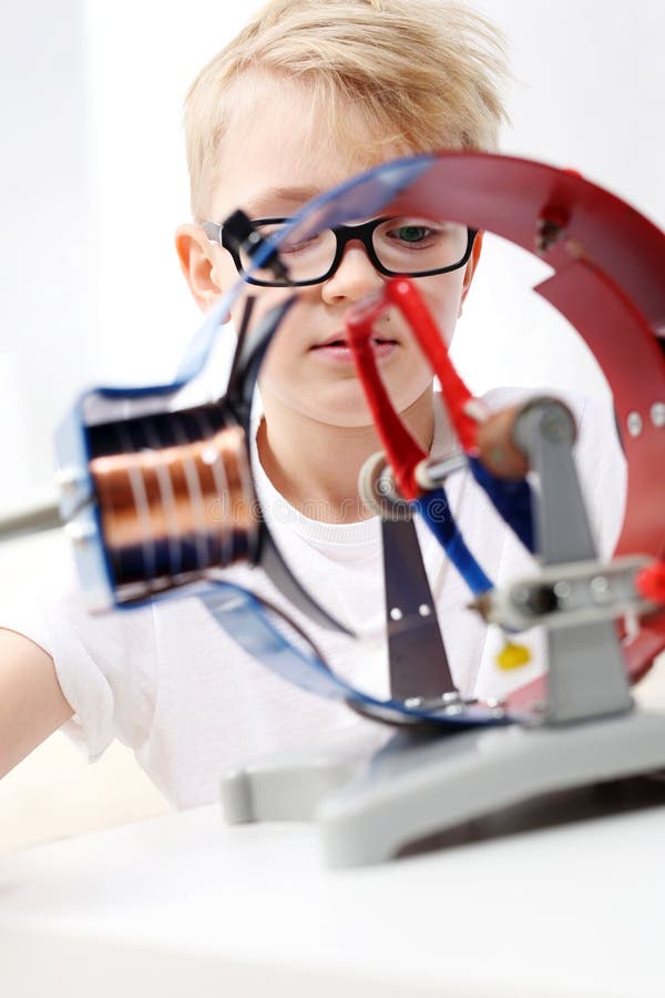 Physics Class at School. Learning and Fun. Stock Photo - Image of ...