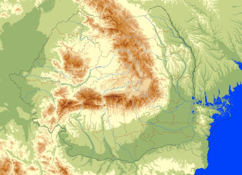 Relief Map Of Romania - Free Photo from StockFreeImages