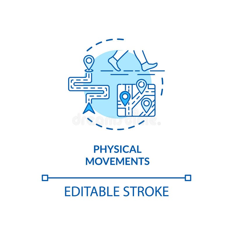 Physical Movements Concept Icon Stock Vector - Illustration of circle ...