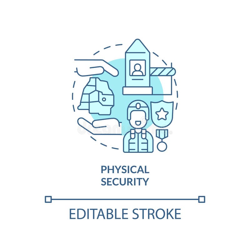 Physical Security Turquoise Concept Icon Stock Vector - Illustration of ...