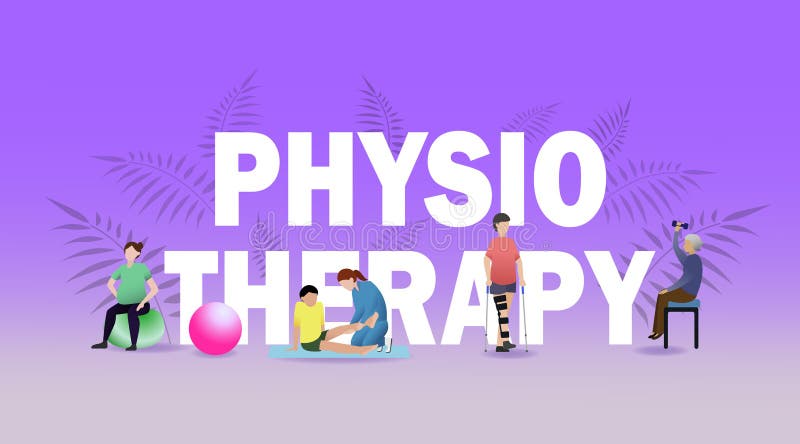Physical Therapy Typograph Word Concept Banner Size Stock Vector ...
