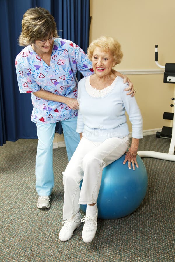 Physical Therapist Works with Senior Stock Image - Image of healthcare ...