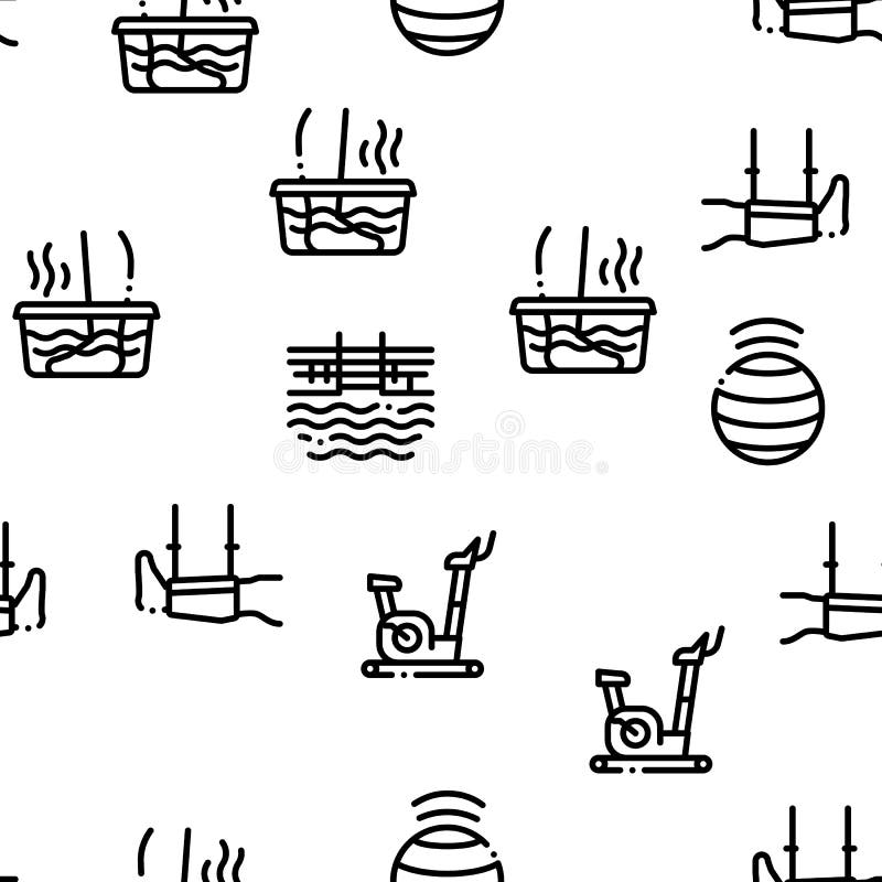 Physical Therapy and Recovery Icons Set Vector Stock Vector ...