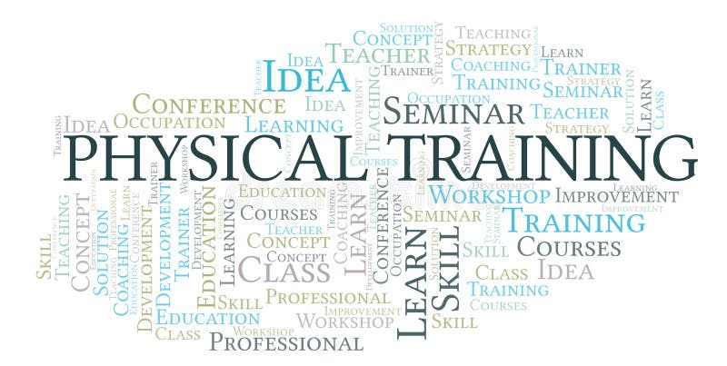 Physical Training Word Cloud. Stock Illustration - Illustration of ...