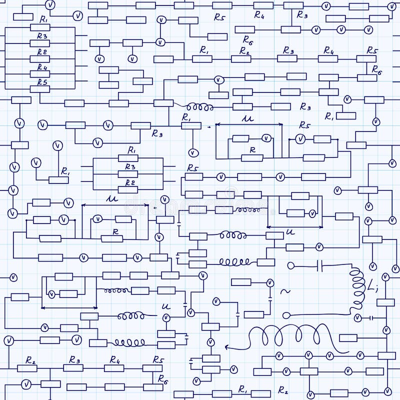 Physical Vector Seamless Pattern with Alternating Current Circuit ...