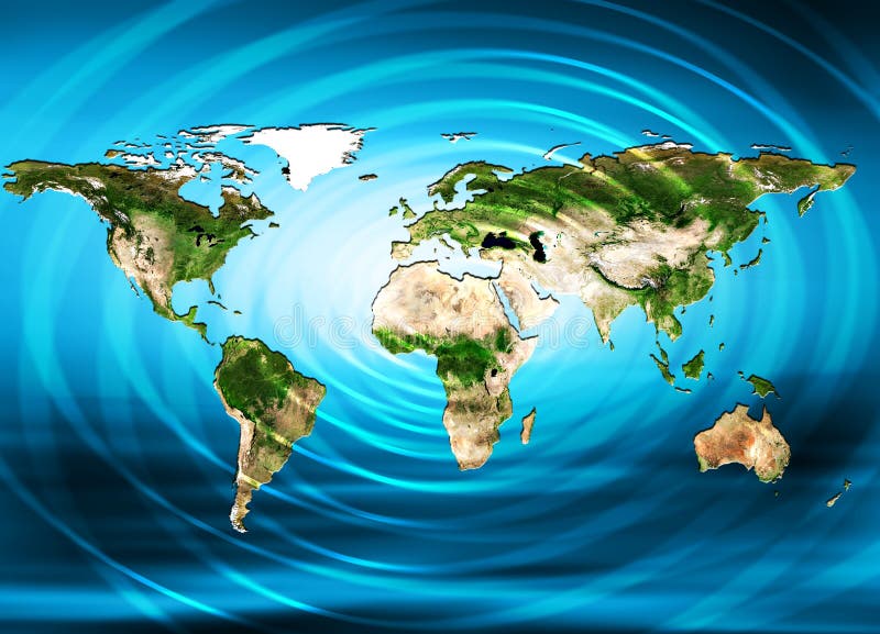 Physical World Map Illustration. Elements of this Image Furnished by ...