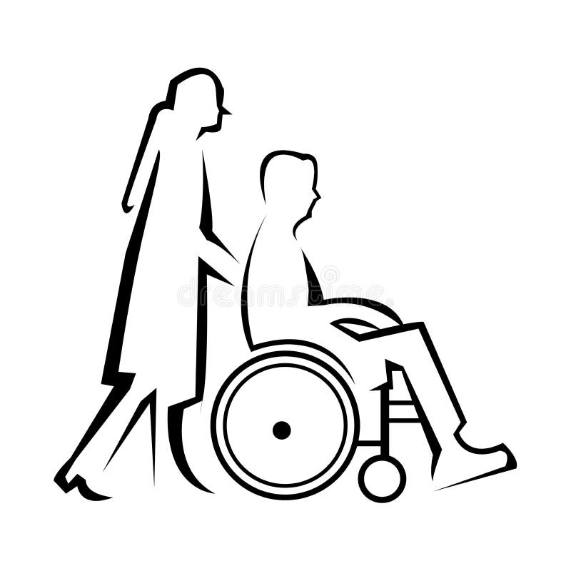 Physically disabled stock vector. Illustration of support - 87674799
