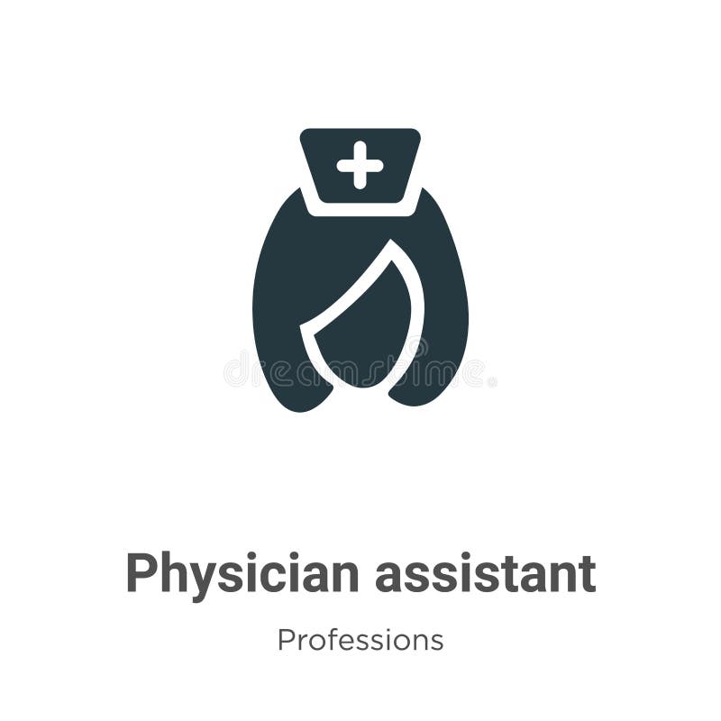 Physician Assistant Vector Icon on White Background. Flat Vector ...