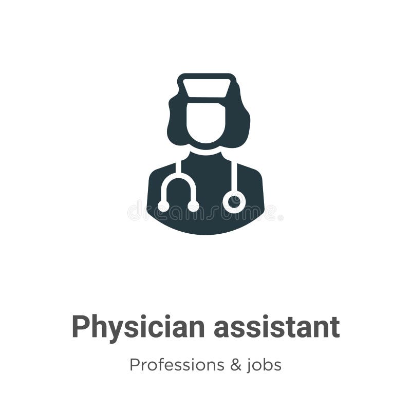 Physician Assistant Vector Icon on White Background. Flat Vector ...