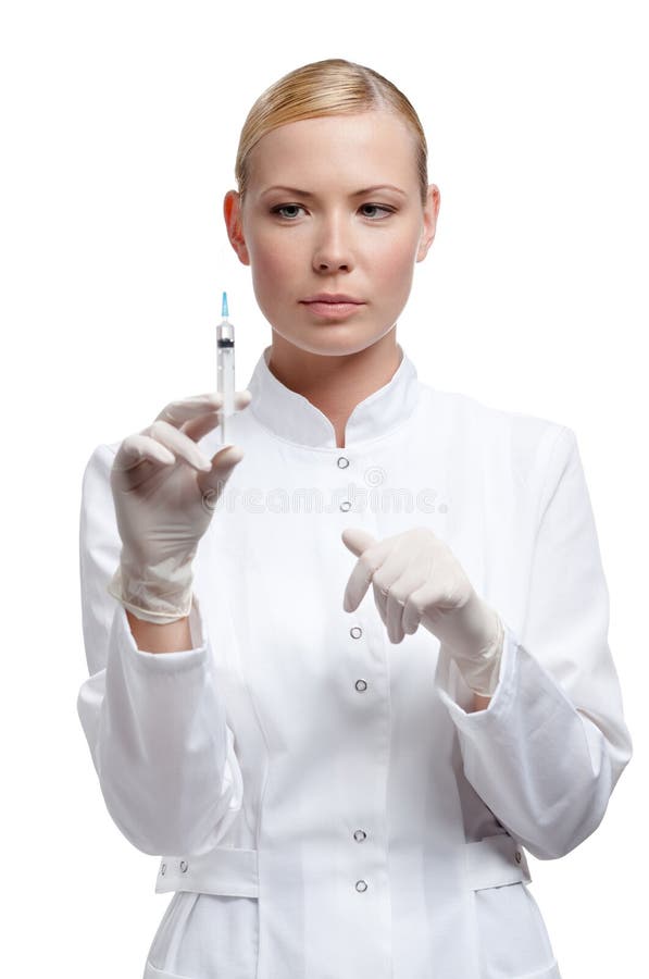 Physician is Ready To Make an Injection Stock Photo - Image of ...