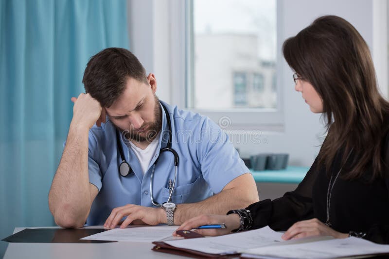 Physician Talking with Lawyer Stock Image - Image of healthcare ...