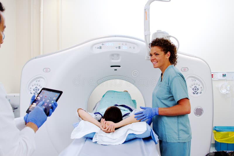 MRI machine and screens stock image. Image of xray, patient - 24836859