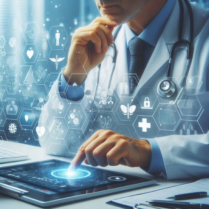 Computer PC Medical Icon Logo Design Element Stock Vector ...