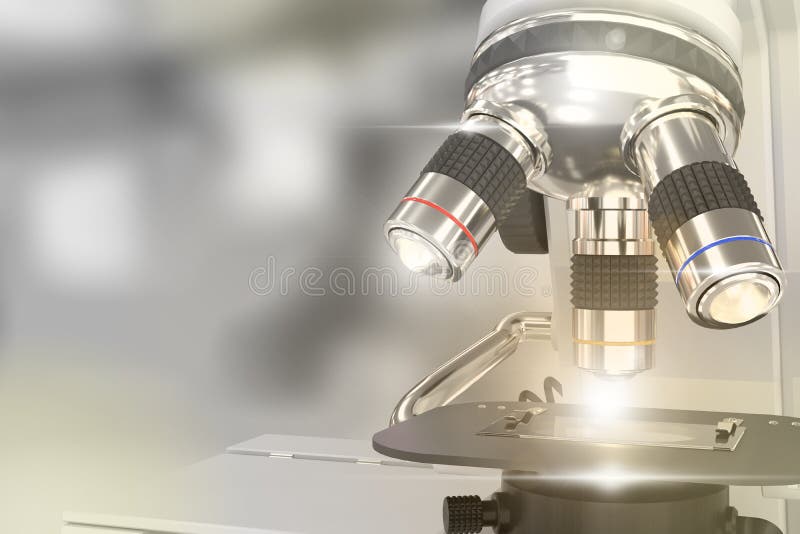 Physics Analyzing Concept, Laboratory Electronic Scientific Microscope ...