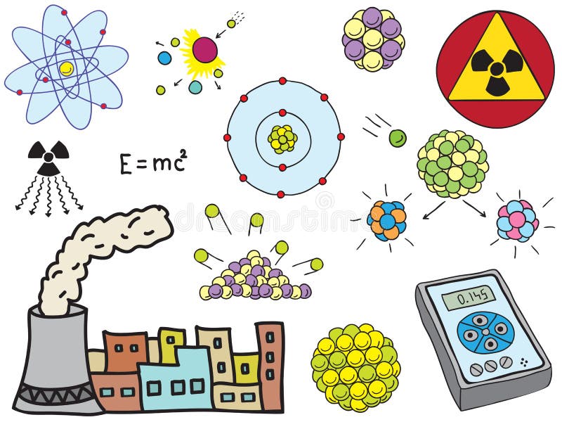 Physics - Atomic Nuclear Energy Stock Vector - Illustration of ...