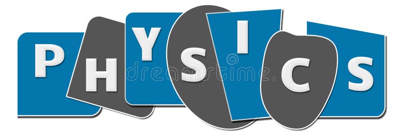 Physics Blue Grey Abstract Shapes Horizontal Stock Illustration ...