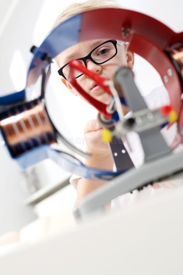 Physics Class at School. Learning and Fun. Stock Photo - Image of ...