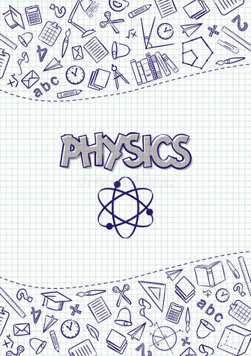 Physics. Cover for a School Notebook or Physics Textbook Stock Vector ...